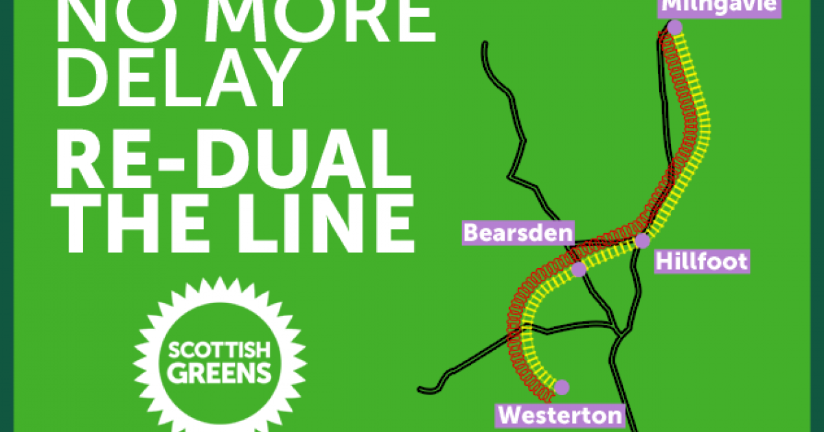 NO MORE DELAY! Re-dual the Milngavie Rail Line. - Scottish Greens